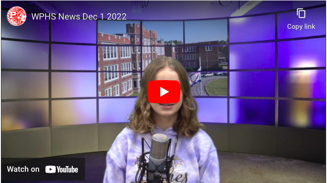 WPHS News for December 1, 2022 | Parkersburg High